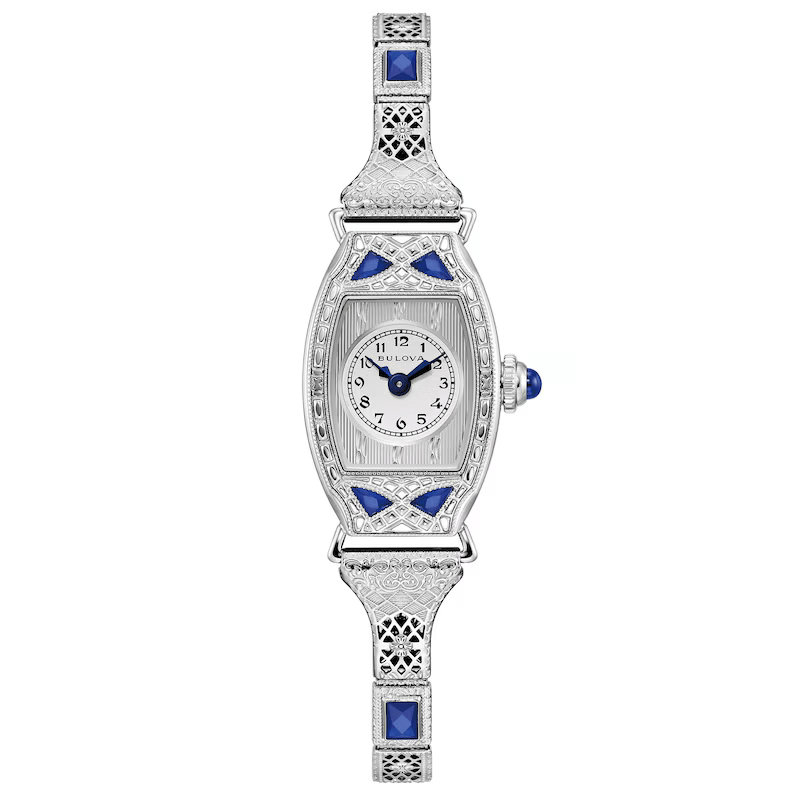 Bulova Klassik 96L215 Damenuhr, Silber, Weiß, Edelstahl – CLOCKCHASERS