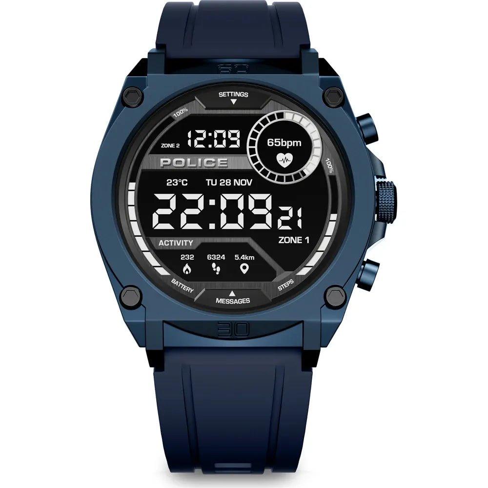 Police My.Avatar PEIUN0000103 Smartwatch Herrenuhr Schwarz, Blau ...