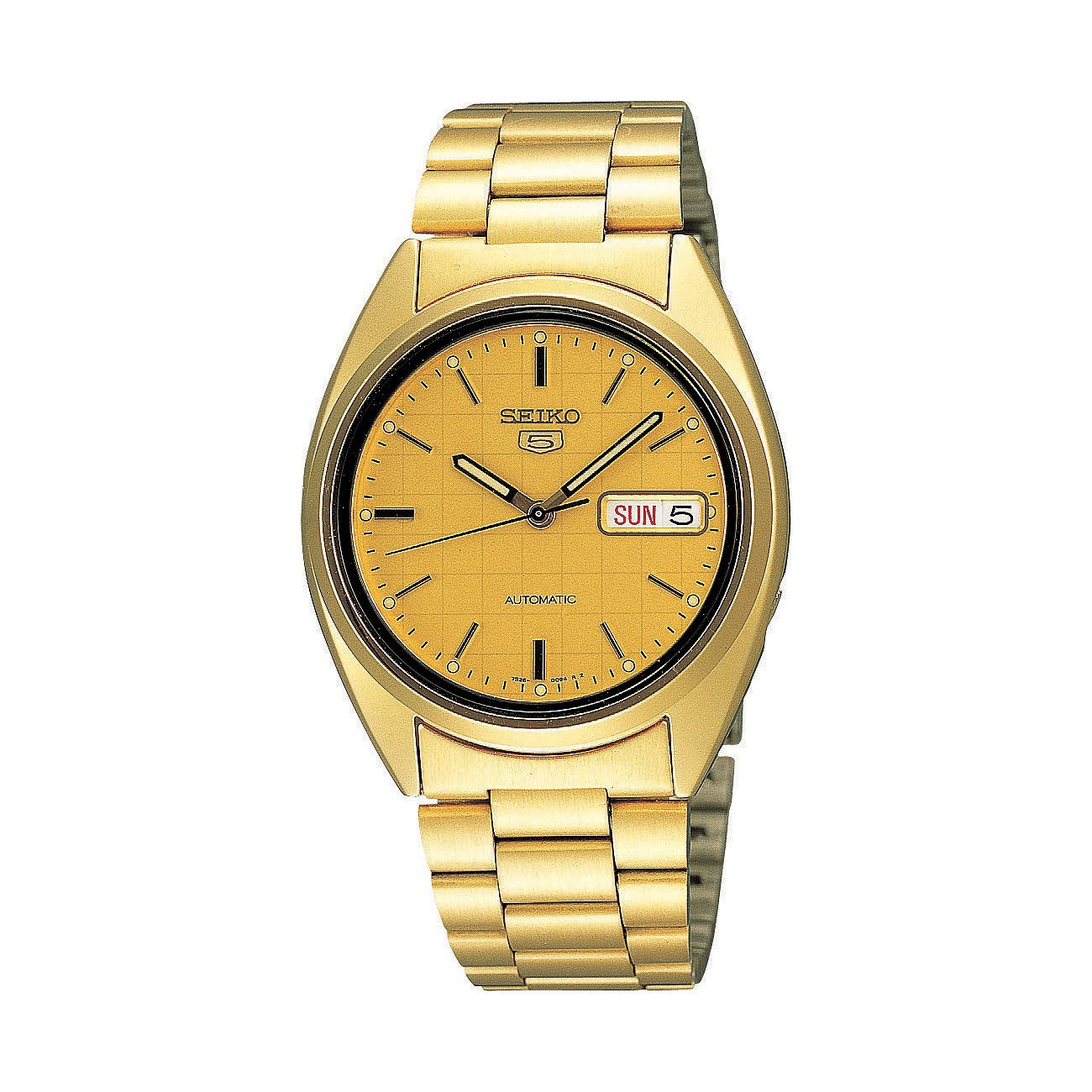 Seiko 5 Sports Automatik SNXL72K Herren Armbanduhr Edelstahl Gold ...