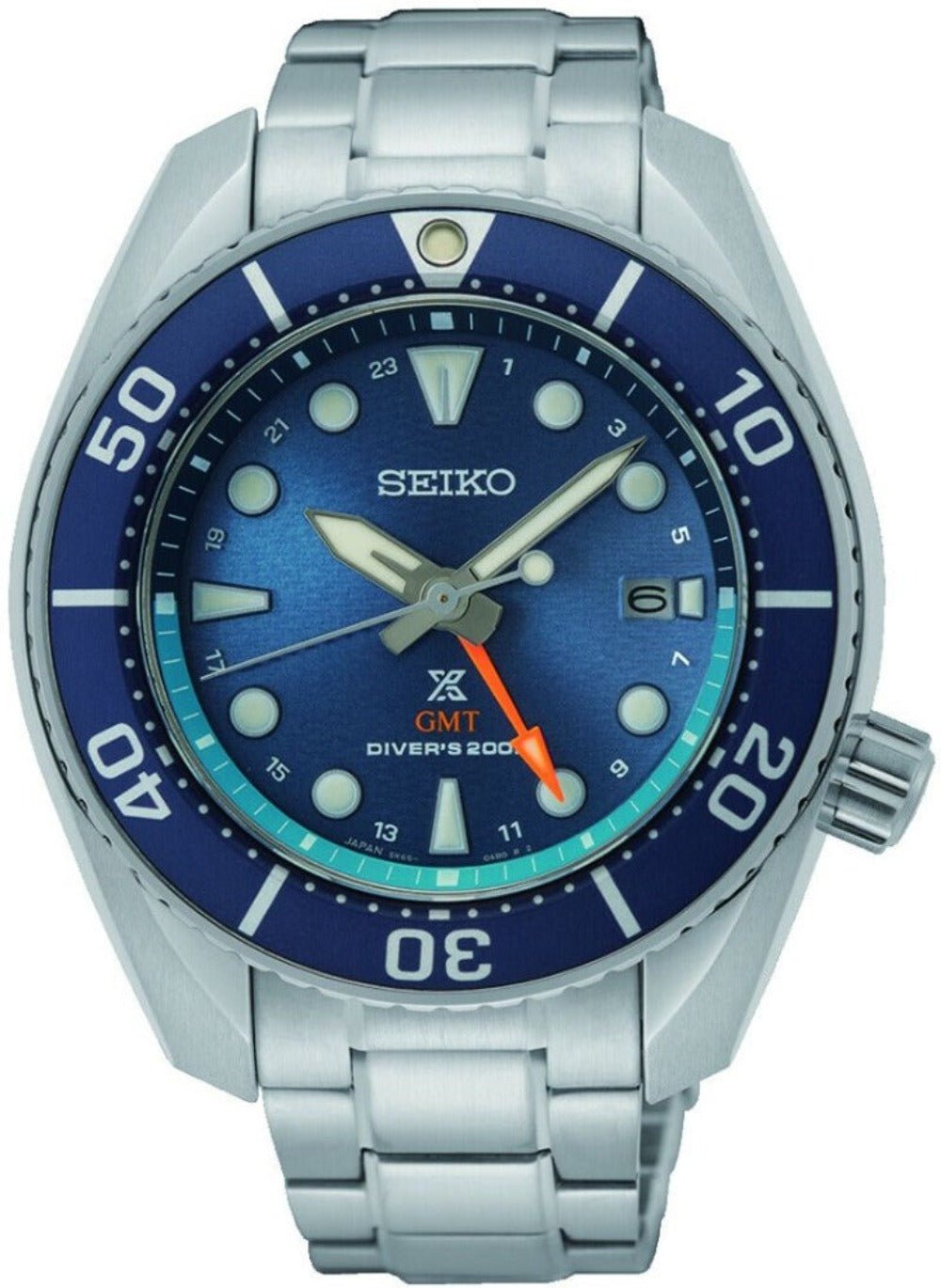 Seiko Prospex SUMO Solar GMT Herrenuhr SFK001J1 Herren, Edelstahl ...